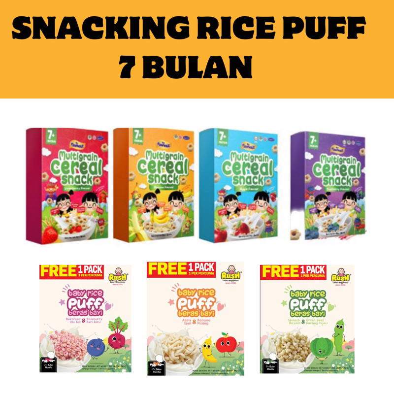 Fawwaz Rush Rice Puff Snacking Baby Ready To Eat Baby 7 8 9 10 11 12 ...