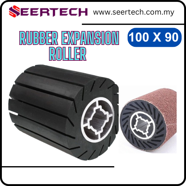 Heavy Duty Expander Rubber Roller Wheel 4" Sandpaper adapter for angle ...
