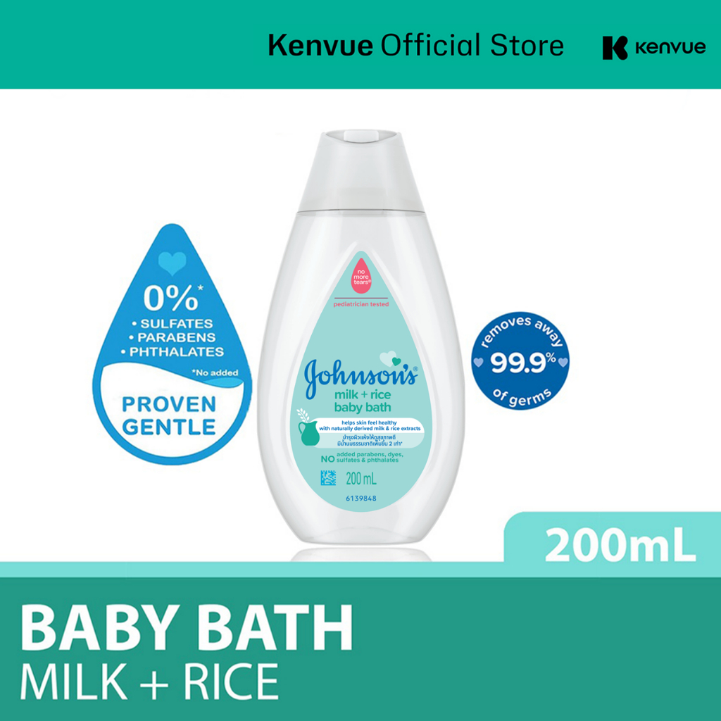 Johnson's Baby Milk + Rice Bath 200ml | Shopee Malaysia