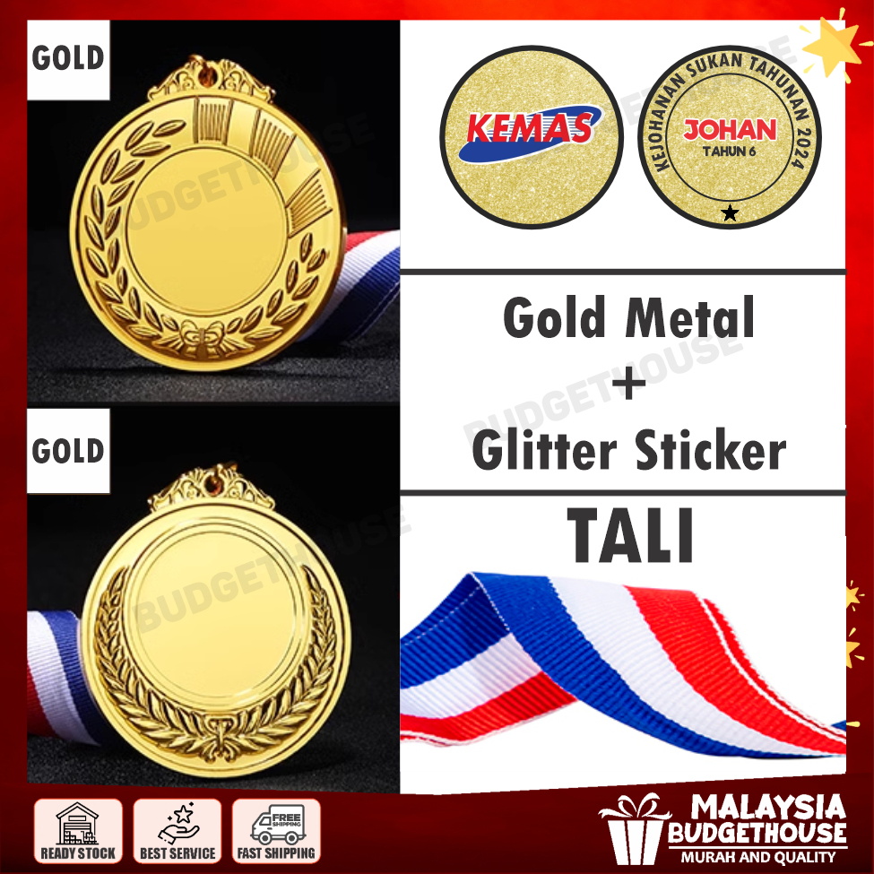 (KL/Perak) Free Design METAL Medal Both Side Sticker Medal Besi With ...