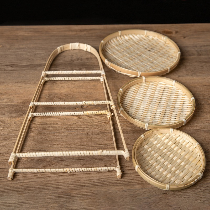 Dulang Rotan Rattan Bertingkat Makanan Hiasan Layer Bamboo Basket ...