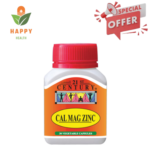 [ Exp 4/2028 ] 21st Century Cal Mag Zinc Vegecapsule 30'S - For Bones & Joints Health | Shopee ...