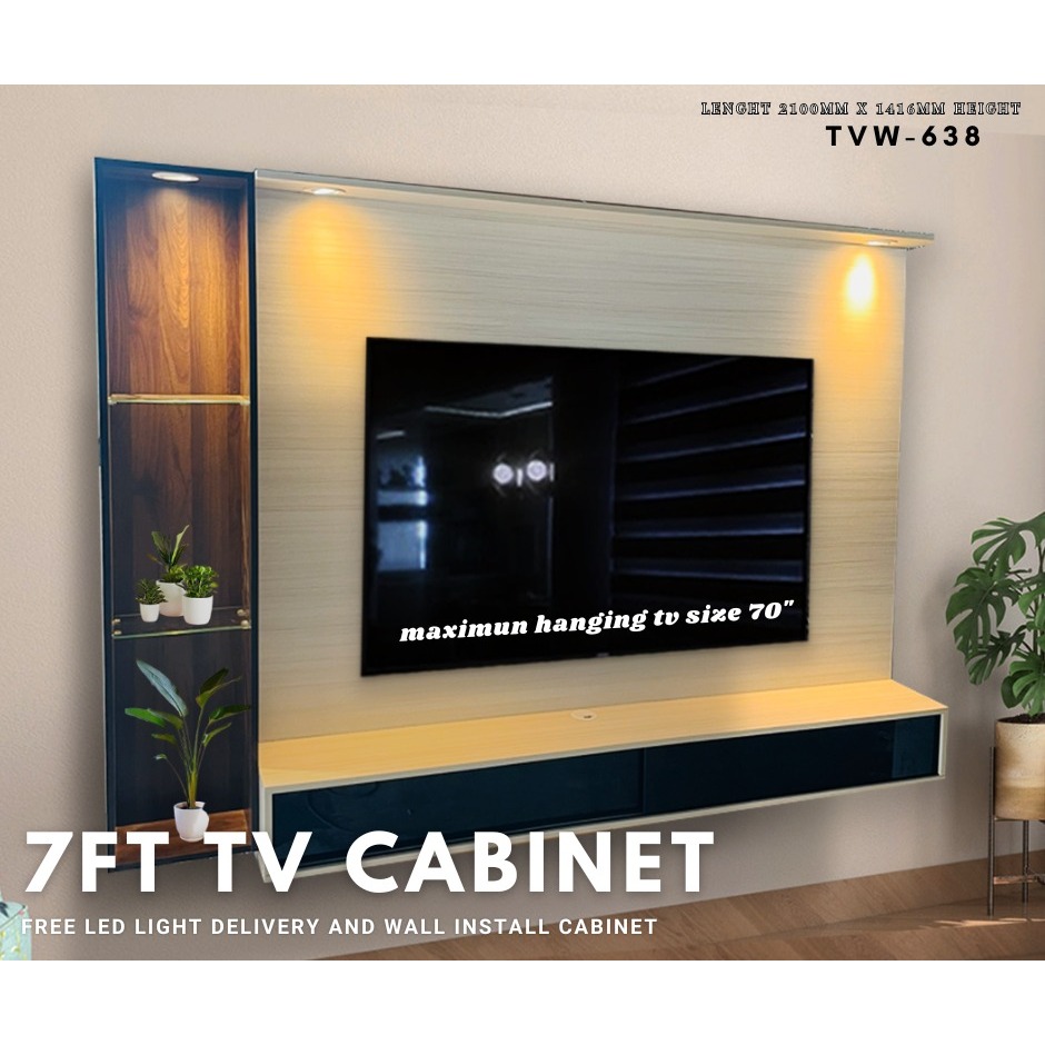 【Mr 99 Furniture】7ft TV Hanging Cabinet TVW-638 🔥FREE INSTALLATION🔥 ...