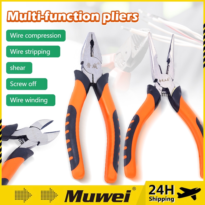 6" Combination Plier Long Nose Plier Diagonal Plier Playar Gabung Mulut ...