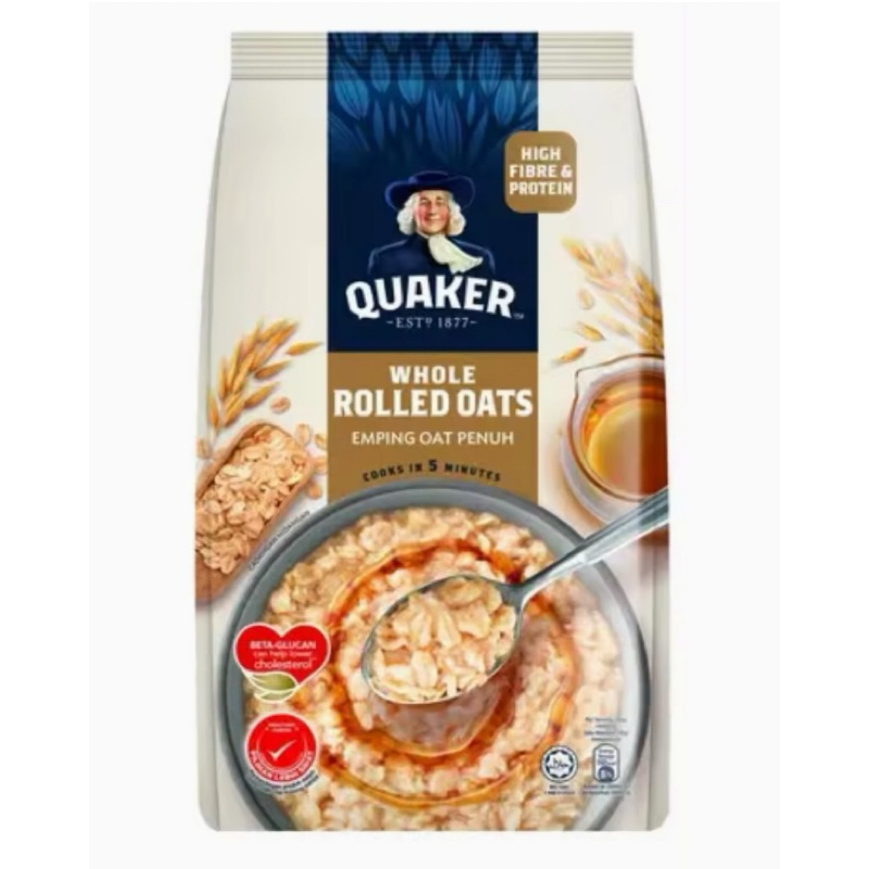 Quaker Whole Rolled Oats cooks in 5 minutes (800g) | Shopee Malaysia