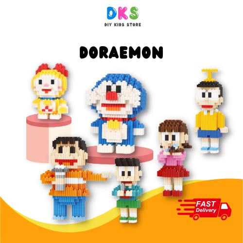【DORAEMON】Mini Building Block Dorami Nobita Shizuka Giant Suneo Cute ...