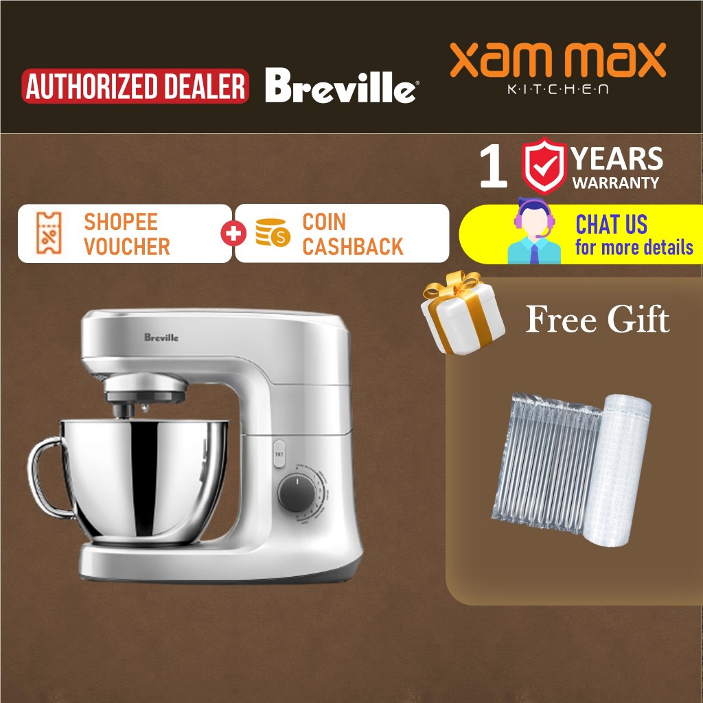 Breville - LEM250 The Scraper Beater (4.5L/700w) 8 Speed Stand Mixer ...