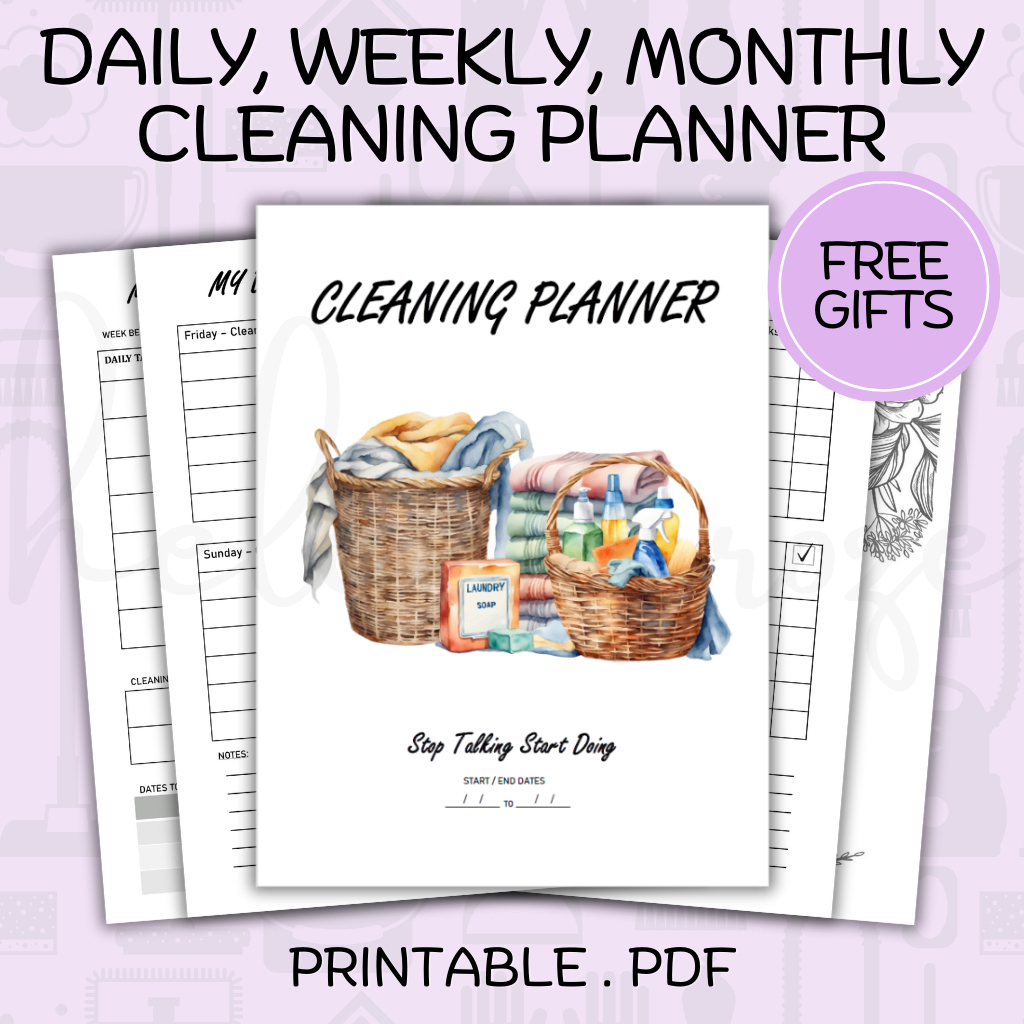 Cleaning Planner Printable PDF, Planner, Digital Planner, Planner ...