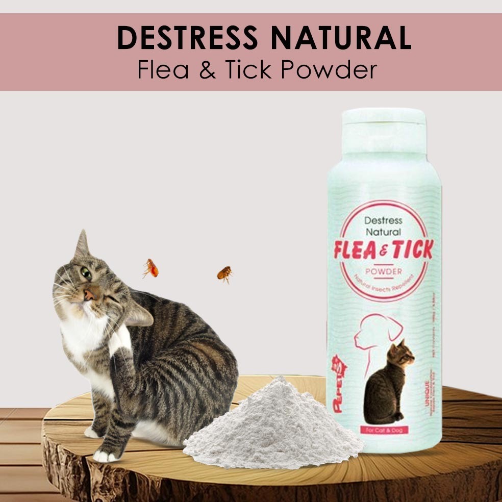 Pepets Destress Pet Flea & Tick Powder for Cats and Dogs ( 100gm ...