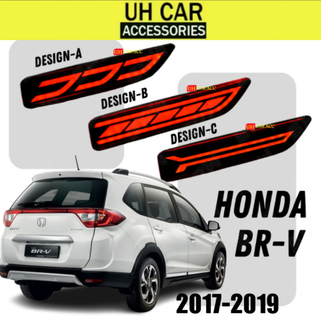 HONDA BRV 2017-2019 REAR BUMPER REFLECTOR LED DRL FOG LAMP FOG LIGHT ...