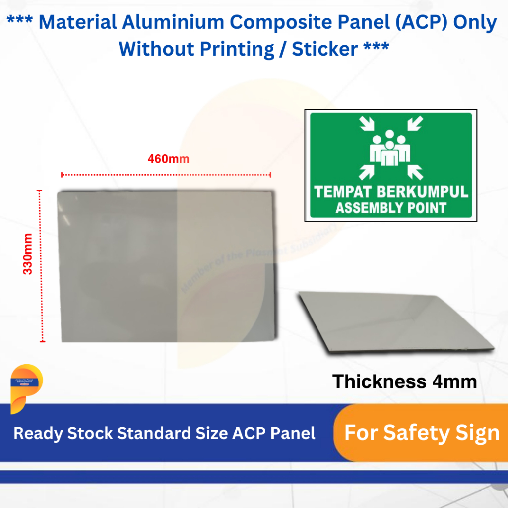 ACP Panel For Safety Sign - RECTANGLE Shape 330mm x 460mm | Shopee Malaysia
