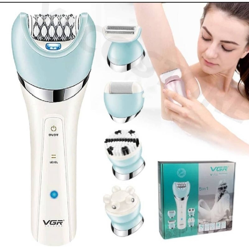 Original VGR V-705 Professional Women Epilator Cordless for different body areas for gentle hair ...