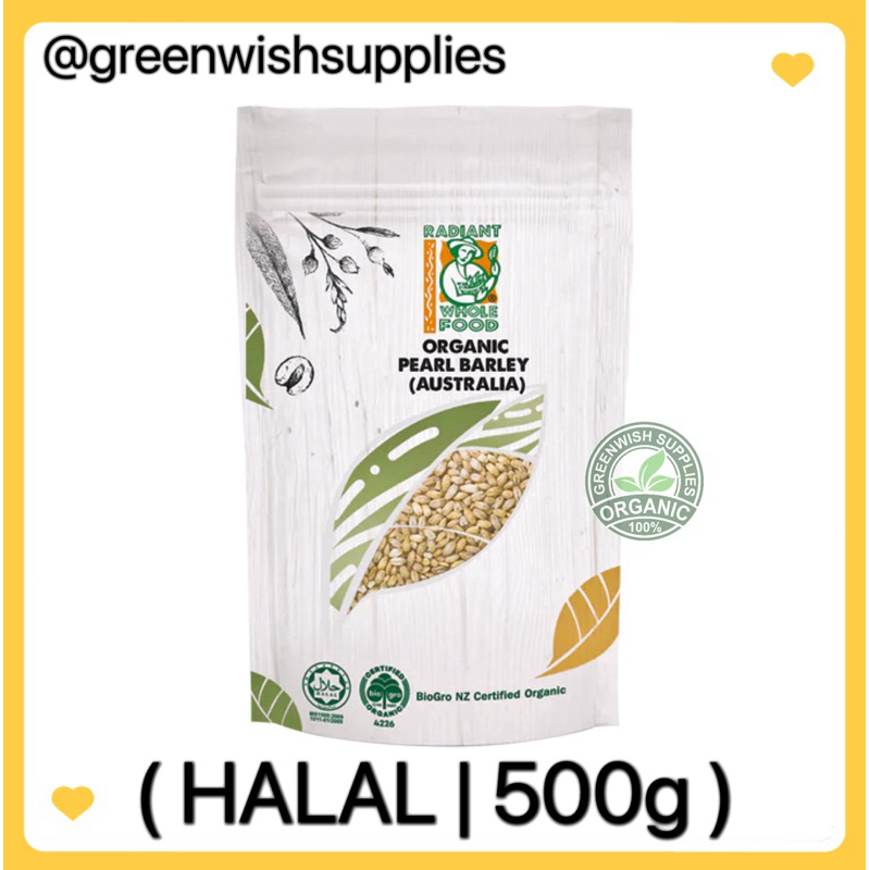 RADIANT - Organic Pearl Barley (500g) Exp:07/2026 [Halal][Non GMO ...
