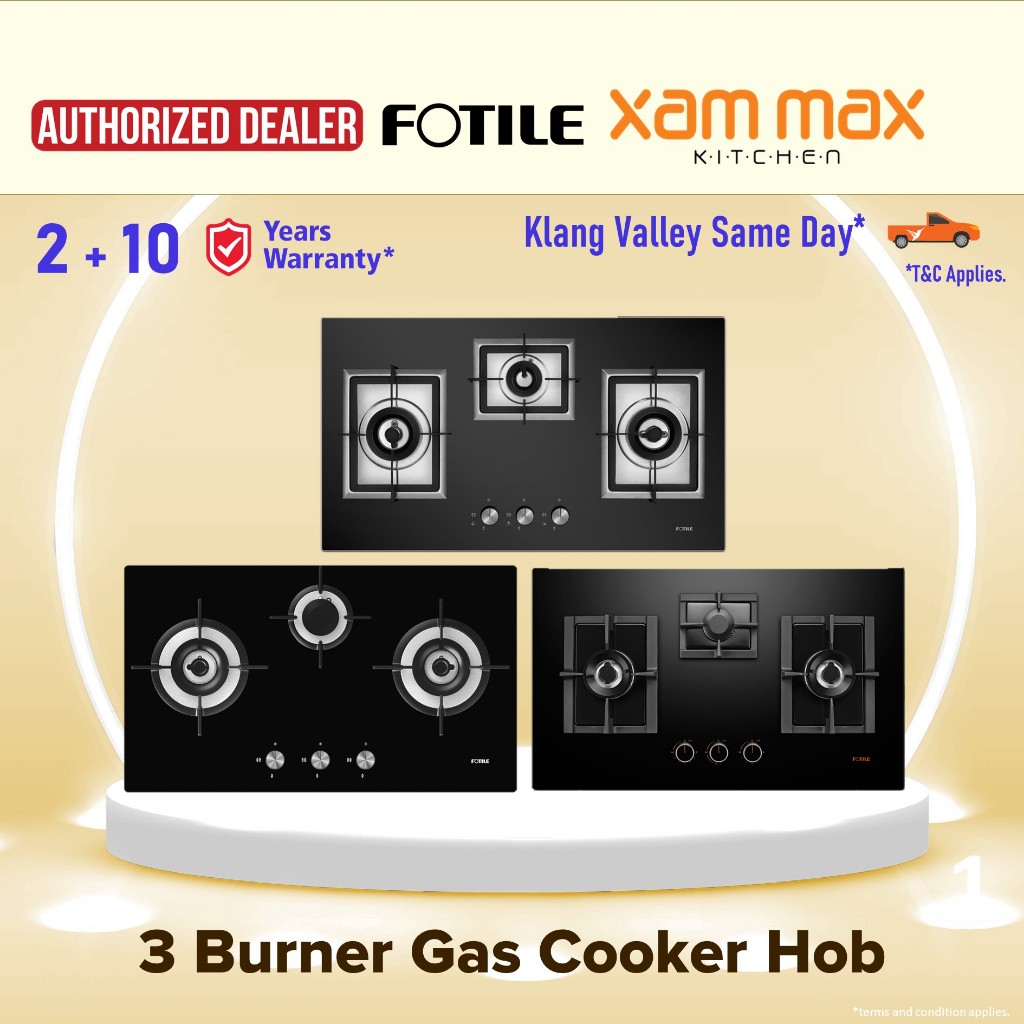 Fotile - 3 Burner Kitchen Gas Cooker Hob Build-In Cooktops / Gas Stove ...