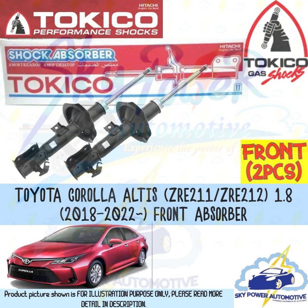 TOYOTA COROLLA ALTIS ( ZRE211 / ZRE212 ) 1.8 (2018-2022~) TOKICO TKC SHOCK ABSORBER ( FRONT 2PCS ...