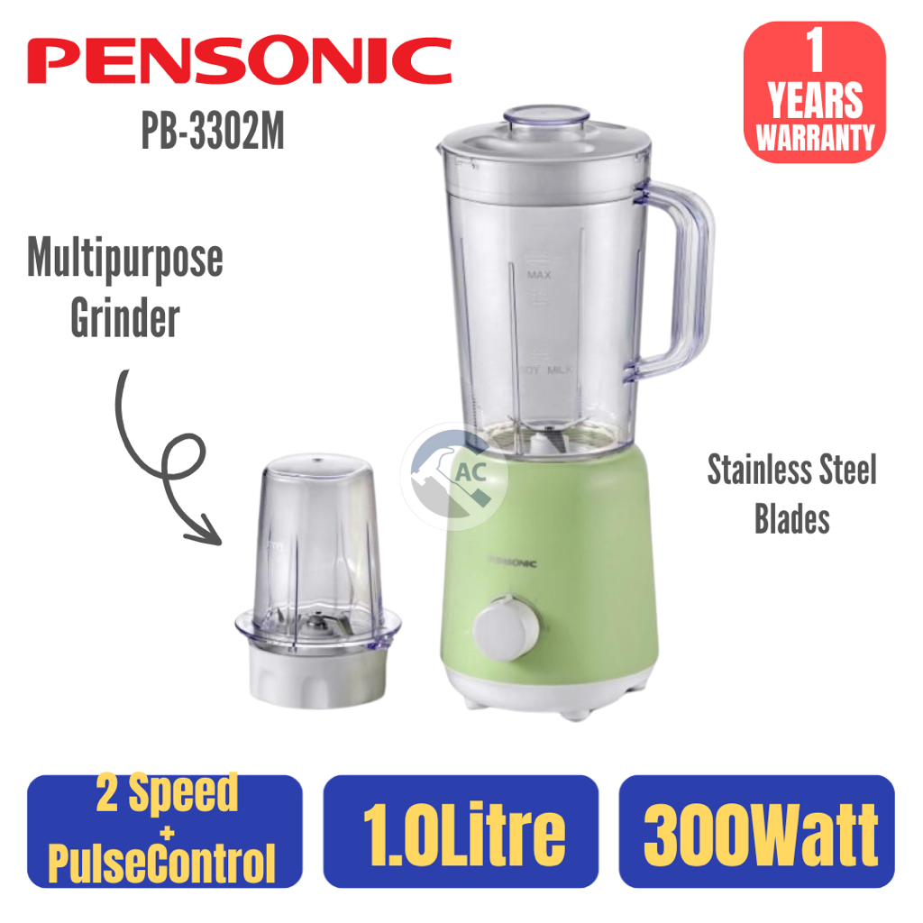 Pensonic 1L Blender With Grinder PB-3302M | Blender Kering Pensonic | Shopee Malaysia