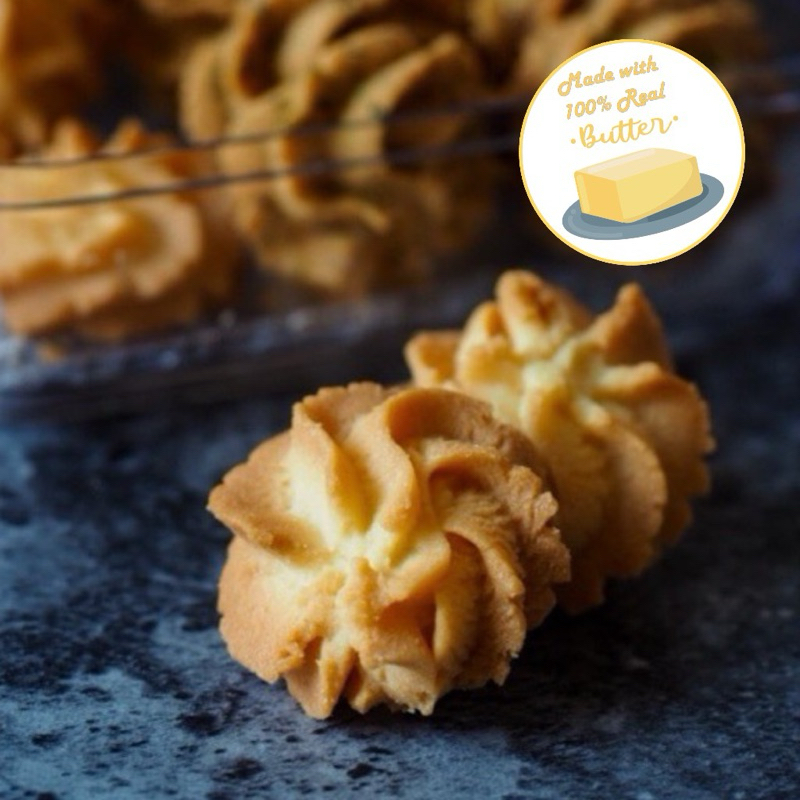 Homemade Pure Butter Spiral Butter Cookies (Hard Box - 23-25pcs ...
