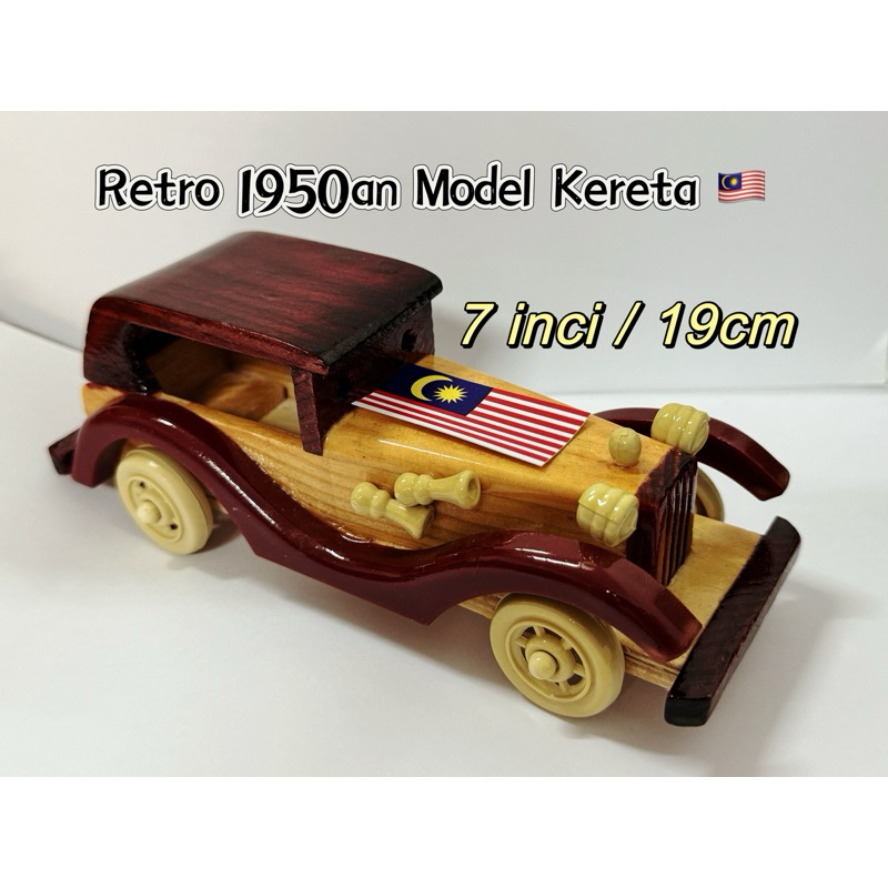 [READY STOCK] Merdeka Malaysia Theme Wooden Car Model Kereta Bertema ...