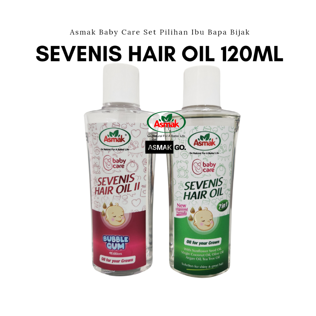 Asmak Sevenis Hair Oil 120ml Asmak Baby Care Jenis Minyak Rambut Wangi ...