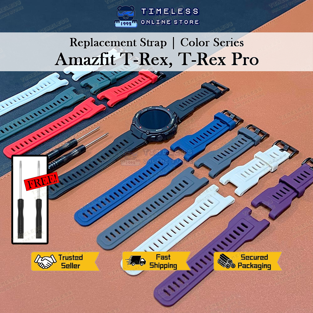 🇲🇾 Amazfit T-Rex, T-Rex Pro Strap, Color Series Sport Band, 8 Color ...