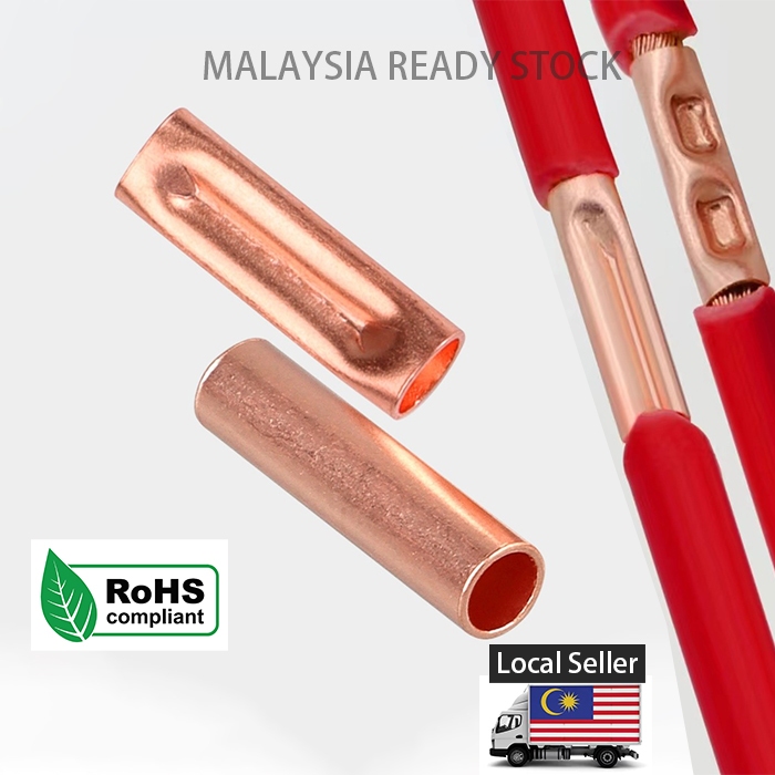 GT Copper Penyambung Wayar Sambungan Tube Kabel Connector Terminal ...