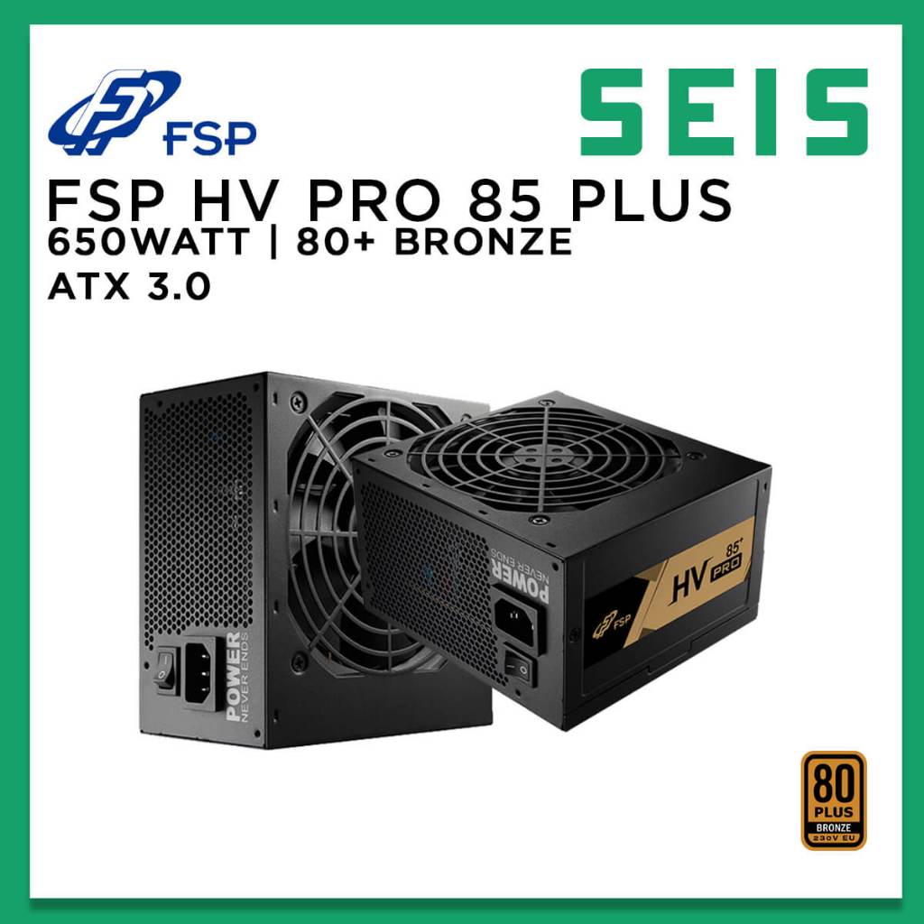 FSP HV Pro 85 80 Plus Bronze Power Supply 650W PSU Power Supply ...