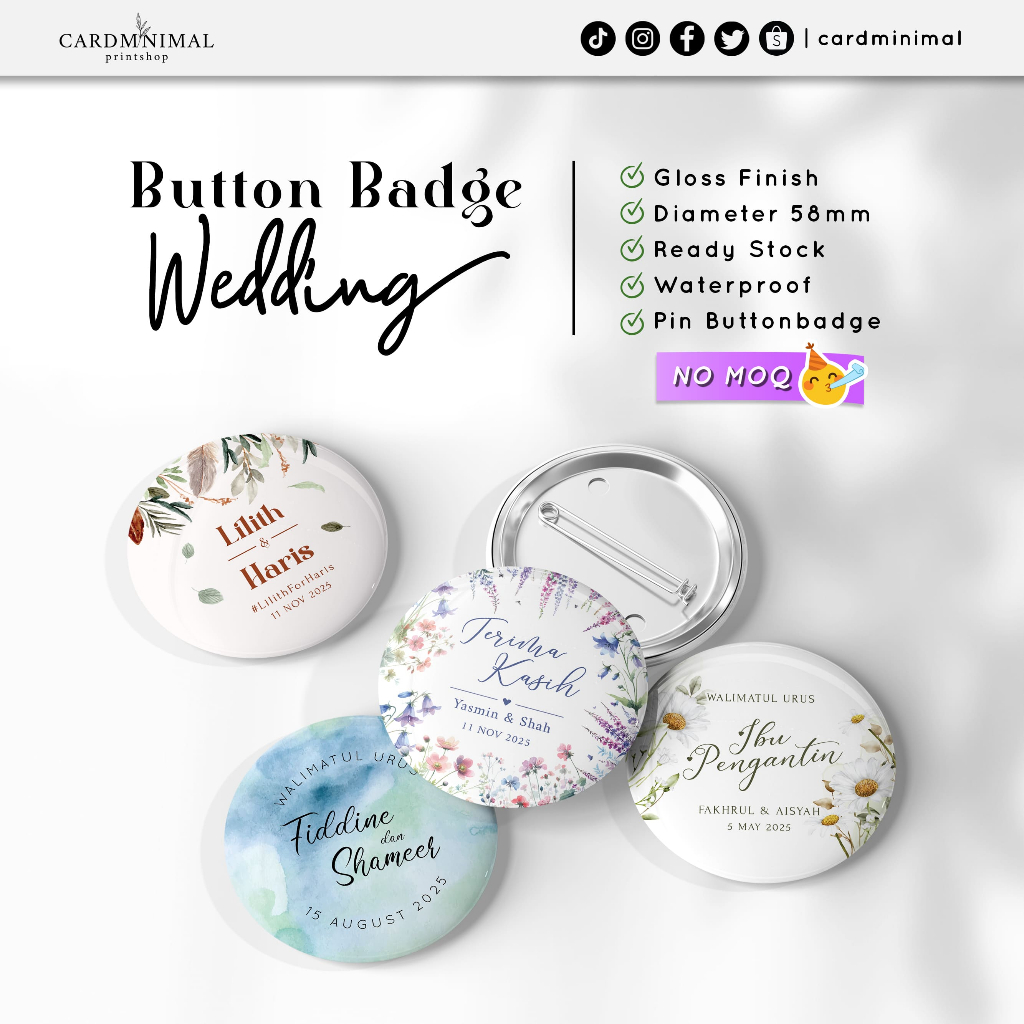 [PROMO] Custom Button Badge | Size 58mm | 🤩 NO MOQ 🤩 | Shopee Malaysia