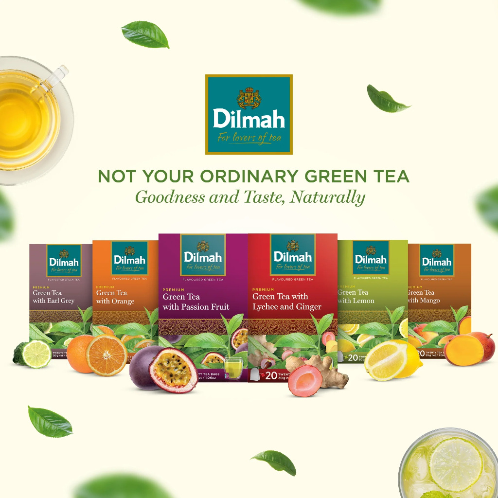 25s Dilmah Individual Pack Gourmet Fun Herbal Infusion Green Tea Teh ...