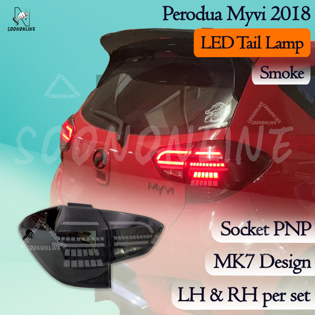 Perodua Myvi MK7 Design Dynamic Tail Lamp With Signal Running (Smoke ...