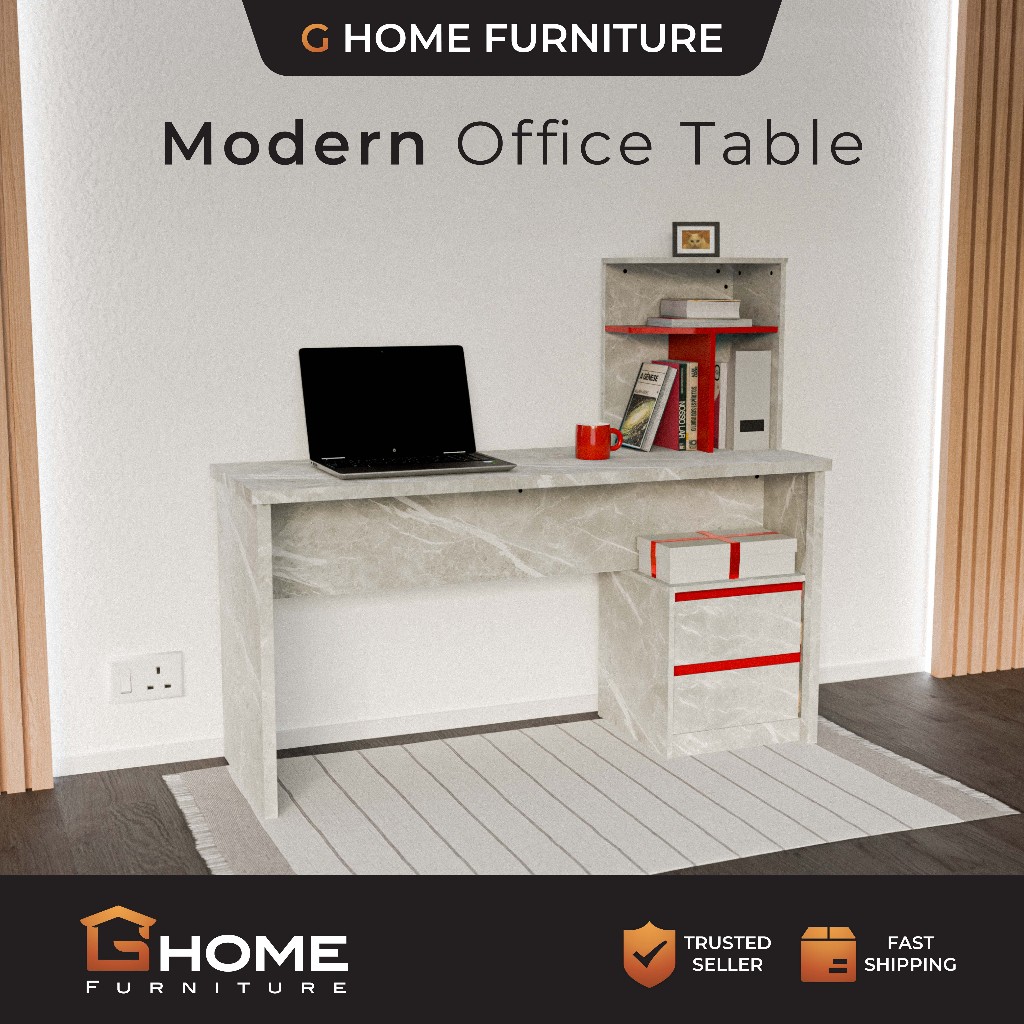 GHOME Modern Office Table | Computer Desk | Table| Meja Komputer | Meja ...