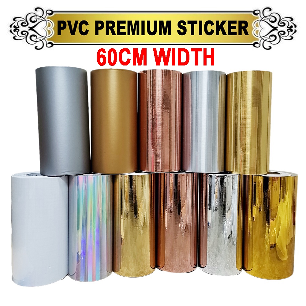 [60CM]PVC PREMIUM CHROME STICKER PELEKAT BELON PVC WATERPROOF VINYL ...