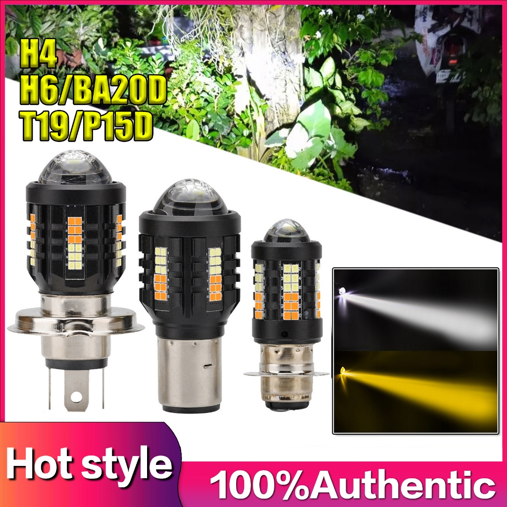 Super Bright 360° LED Light Motorcycle Headlight T19 P15D H4 H6 BA20D ...