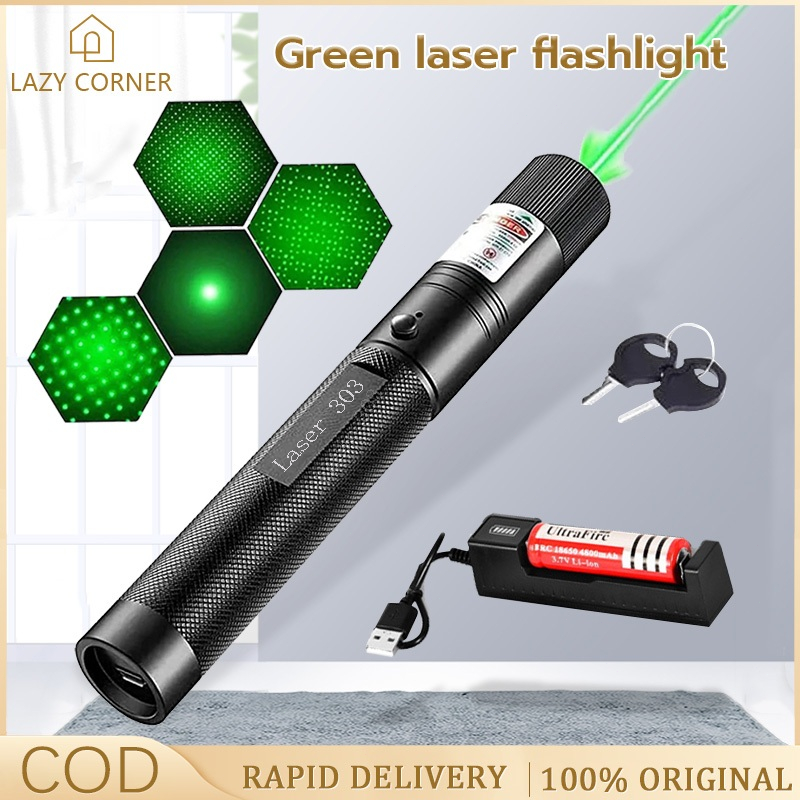 532nm 5mw 303 Green Laser Pointer Laser Pen Rechargeable Visible Beam ...