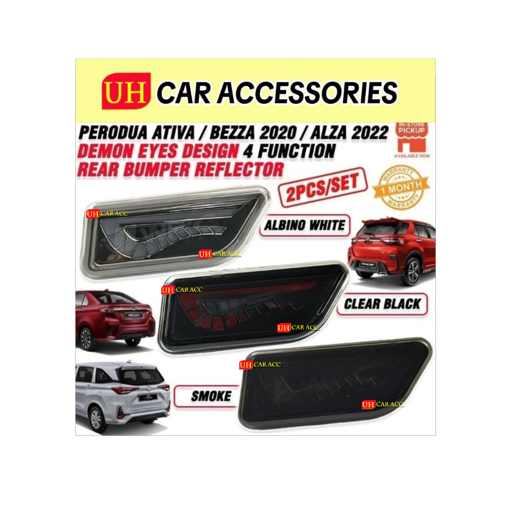 DTK PERODUA ATIVA / BEZZA 2020 - 2024 / ALZA 2022 - 2024 DEMON EYES DESIGN 4 FUNCTION REAR ...