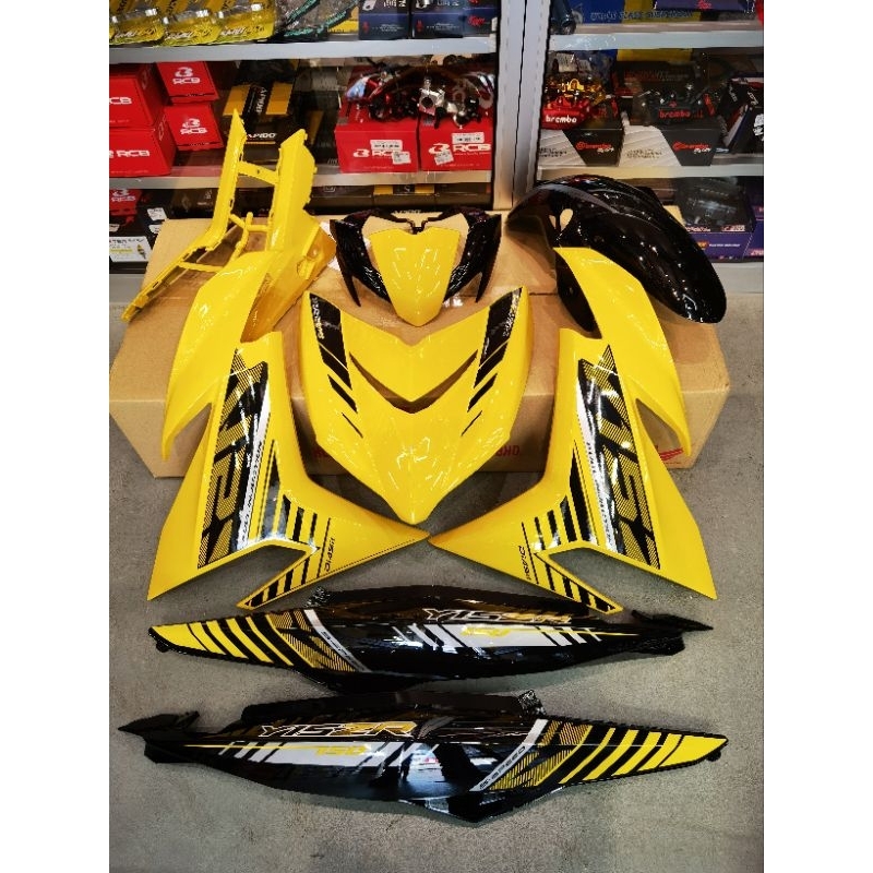 Y15 V1 V2 COVER SET KUNING PURBA TAMPAL STICKER SIAP | Shopee Malaysia