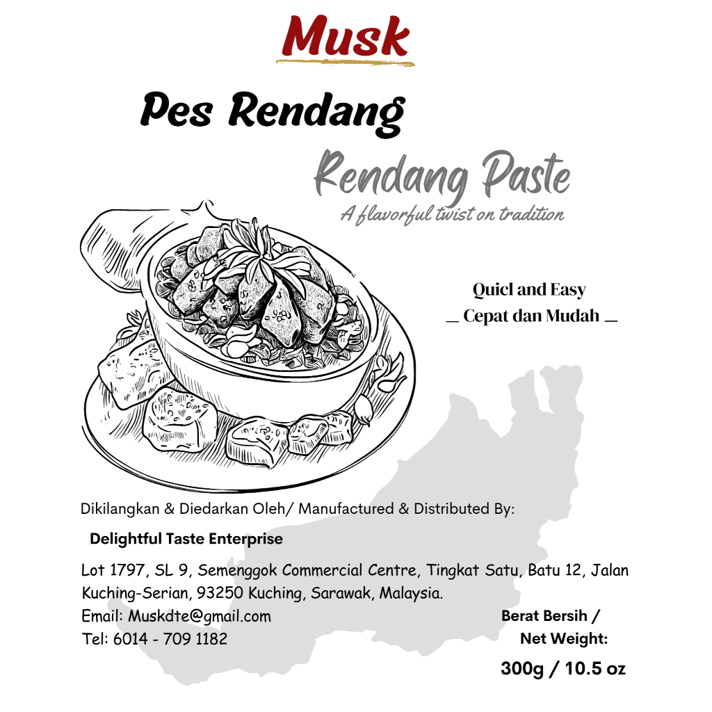 Pes Rendang Musk / Musk Rendang Paste (300g) Pes Masakan - Cooking ...