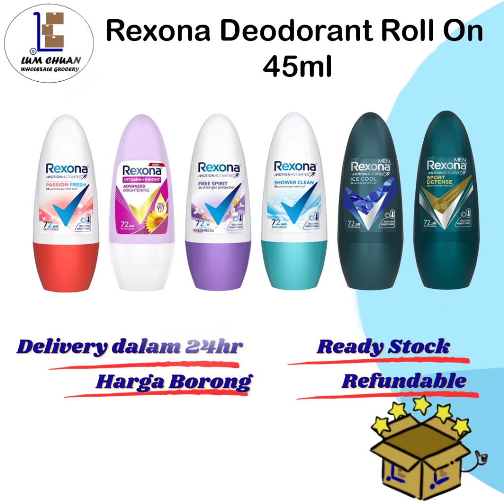 Rexona Deodorant Roll On 45ml | Shopee Malaysia