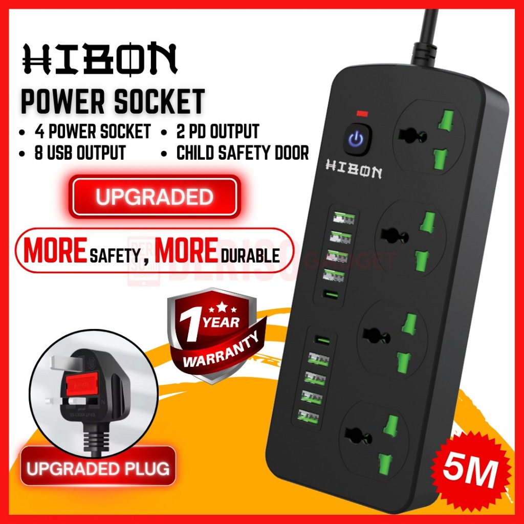 (1 Year Warranty) ONESAM Extension Plug Extension Socket Socket usb ...