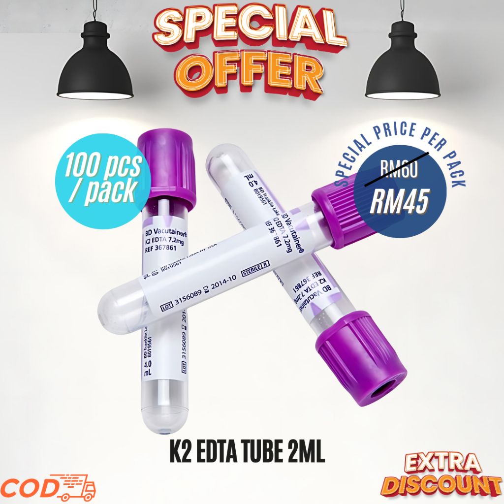 K2 EDTA Tube 2ml 100pcs/pack | Shopee Malaysia