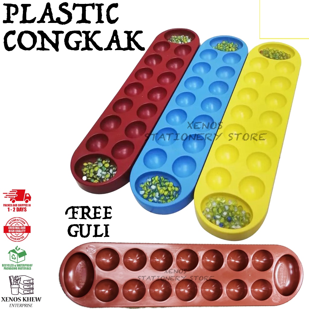 [FREE GULI/MANIK x 2PKT] PLASTIC CONGKAK BERCORAK PERMAINAN TRADISIONAL ...