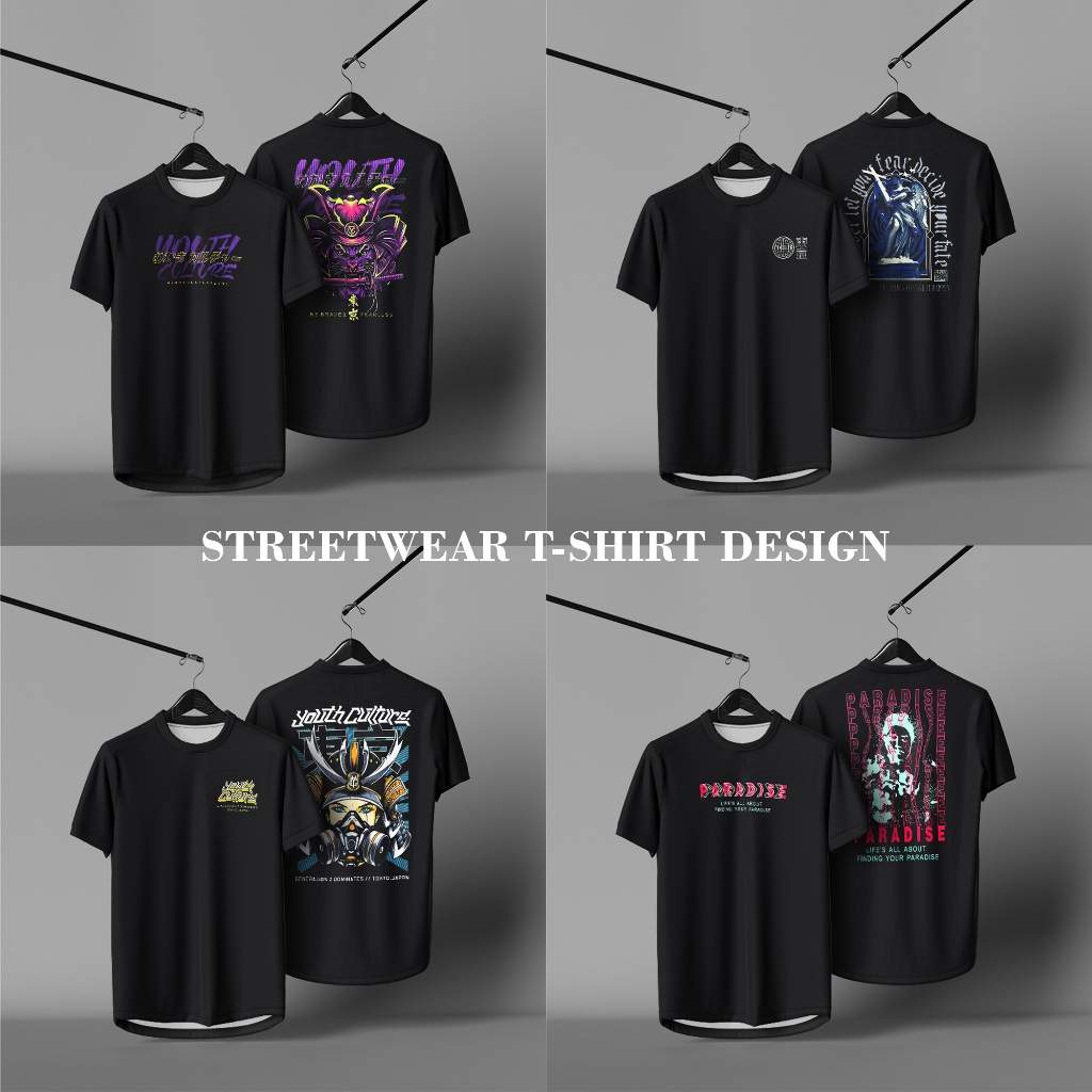 UNISEX GRAPHIC YOUTH C STREEETWEAR DESIGN MURAH T-SHIRT BORONG 8 DESIGN ...