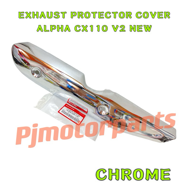 HONDA ALPHA CX110 V2 NEW - CHROME EXHAUST PIPE PROTECTOR SIDE COVER ...
