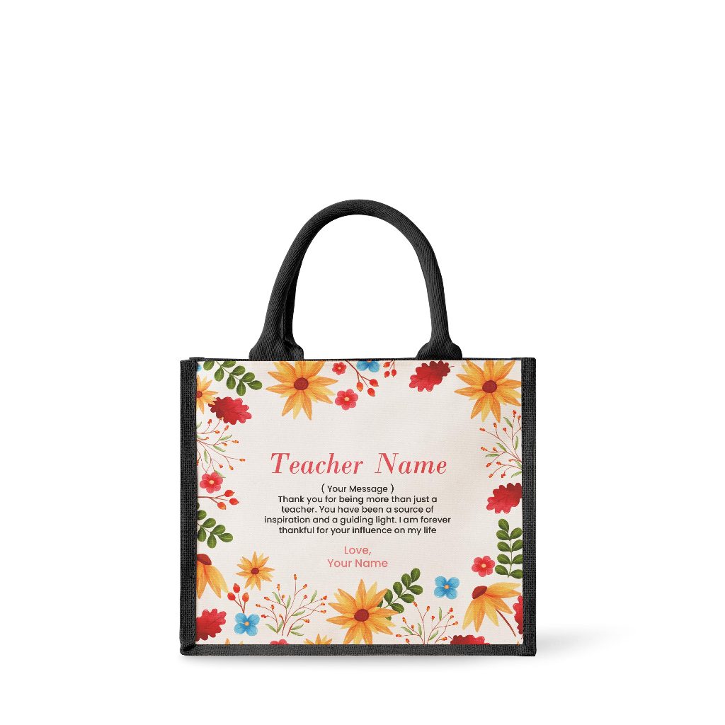 FAMSY Blooming Flower Series Tote Bag - Teacher's Day (With Name ...