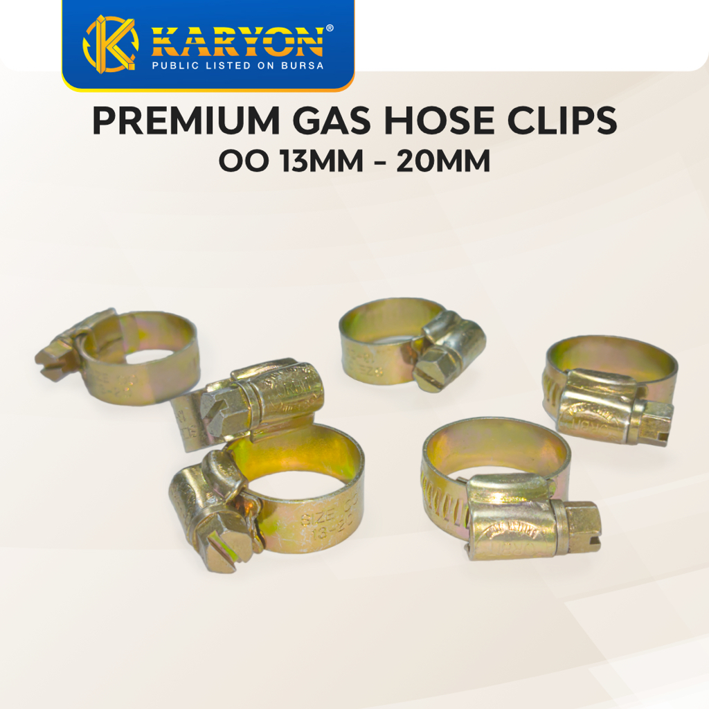 Premium Heavy Duty Gas Hose Clips - Adjustable, Durable and Secure (OO ...