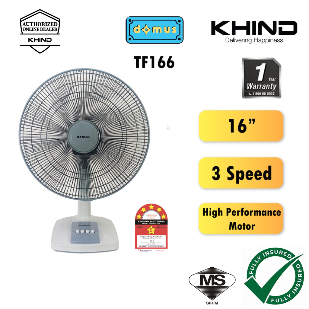 Khind Table Fan 16 Inch Desk Fan Kipas Meja Murah Berkualiti 16" TF166 | Shopee Malaysia