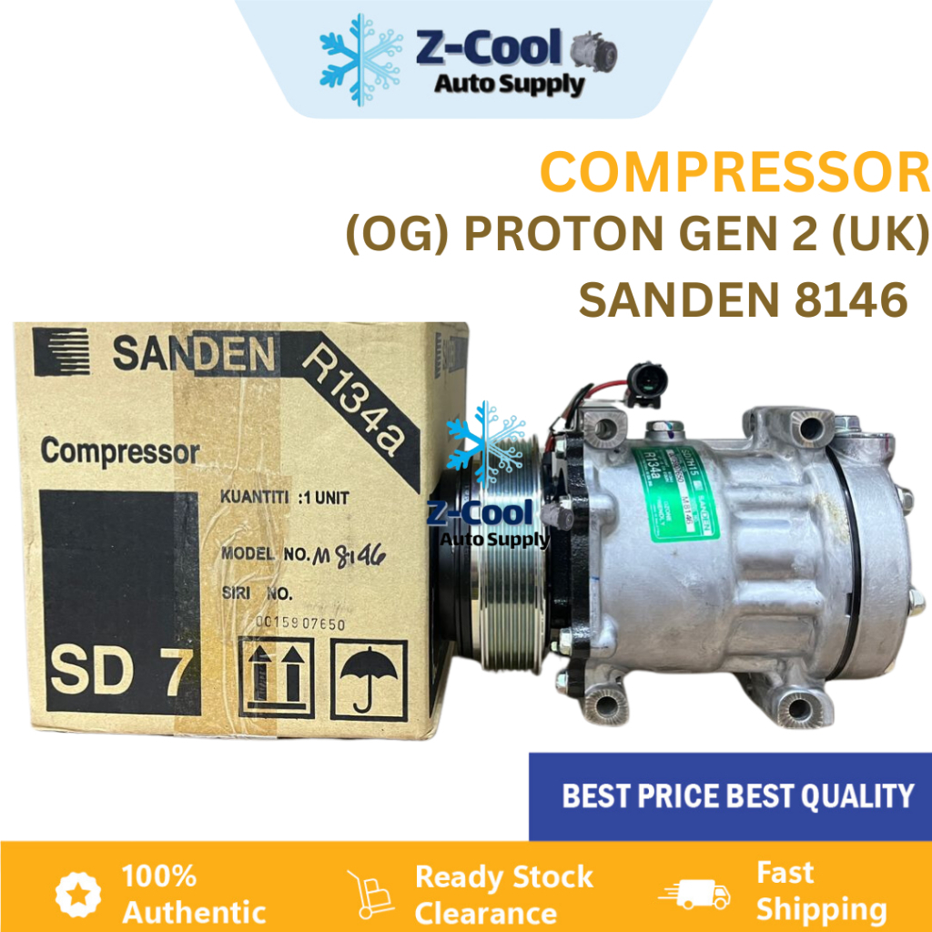 Compressor Aircond Original Sanden Proton GEN 2 UK ( SANDEN/ PATCO ...