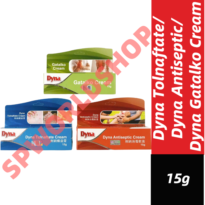 Dyna Tolnaftate Cream / Dyna Antiseptic Cream / Dyna Gatalko Cream 15g ...
