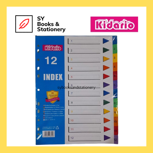 KIDARIO A4 11 Holes PP Plastic Index Divider Suitable for Ring File ...