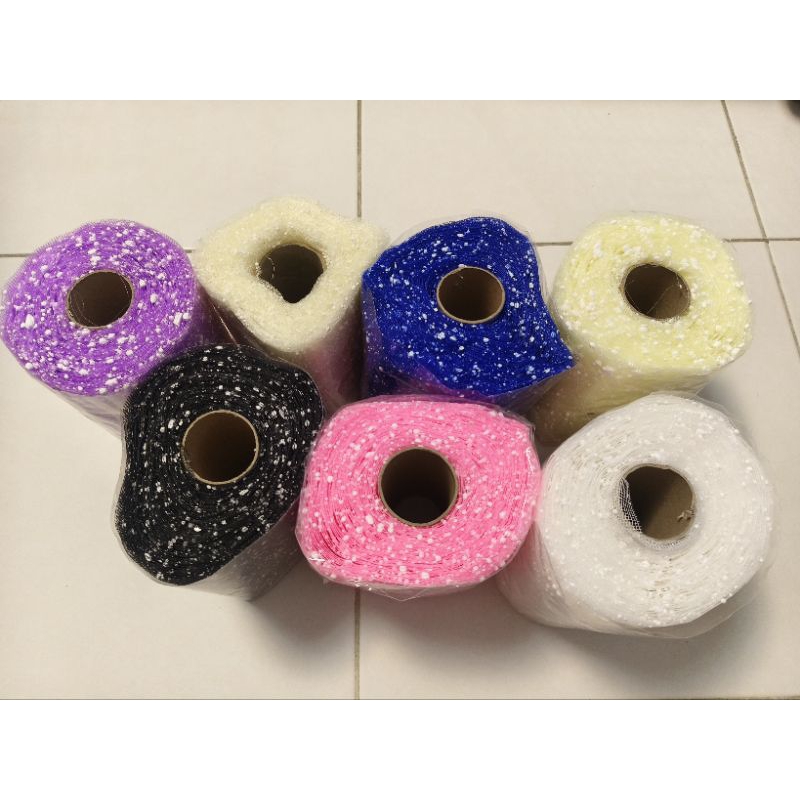 (1Meter)Pembalut Bunga Kasa Titik Salji /Pembalut bunga | Shopee Malaysia
