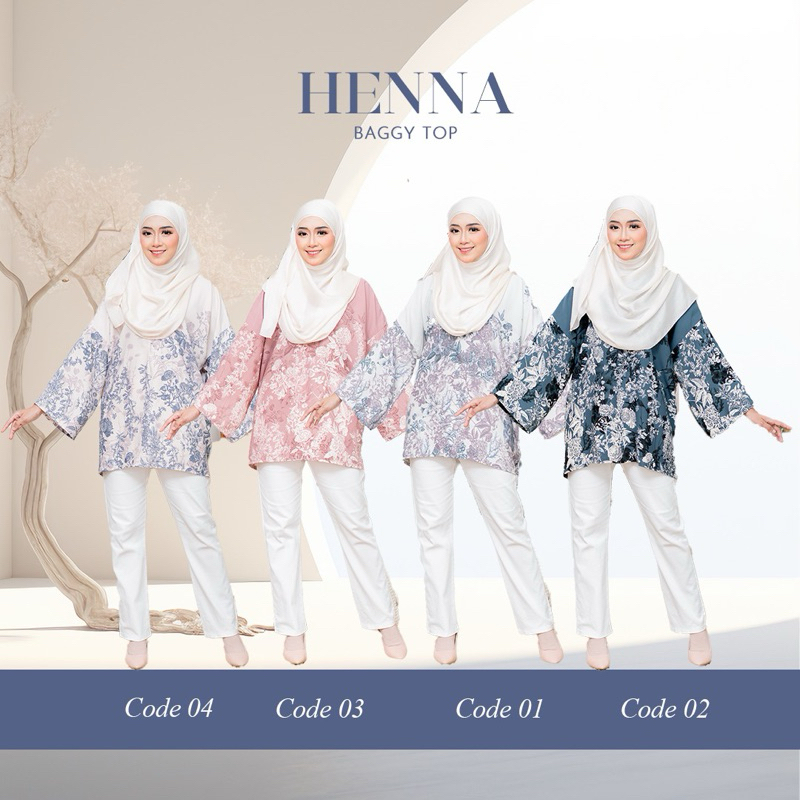 SALE RM39 Rayyan Haya’ Henna Baggy Top Ironless Nursing Friendly Fit ...